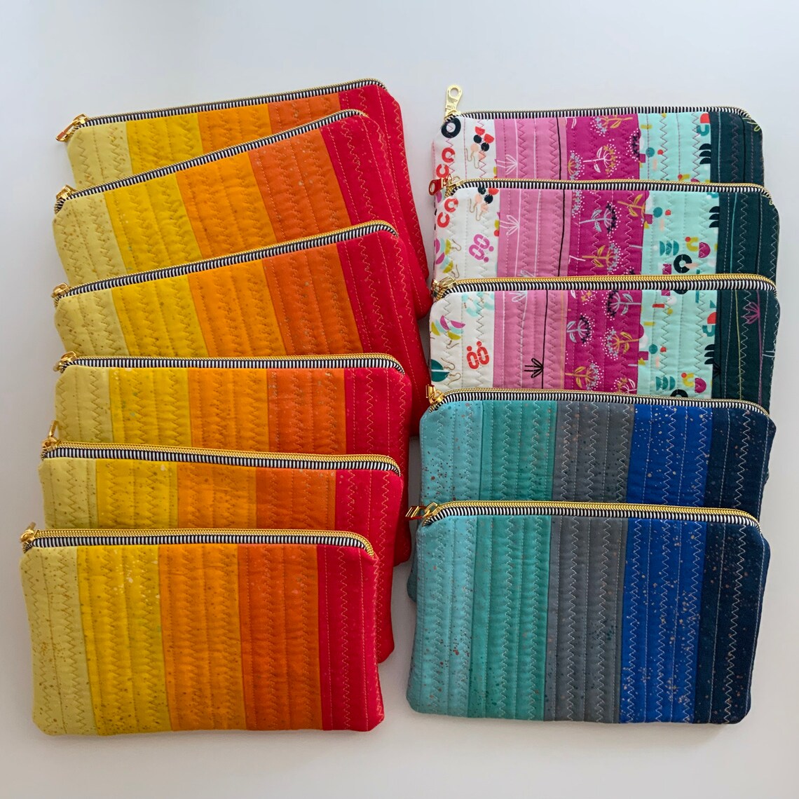 Color Swatches Zipper Pouch Pattern - PDF Download - Quilted Zipper ...