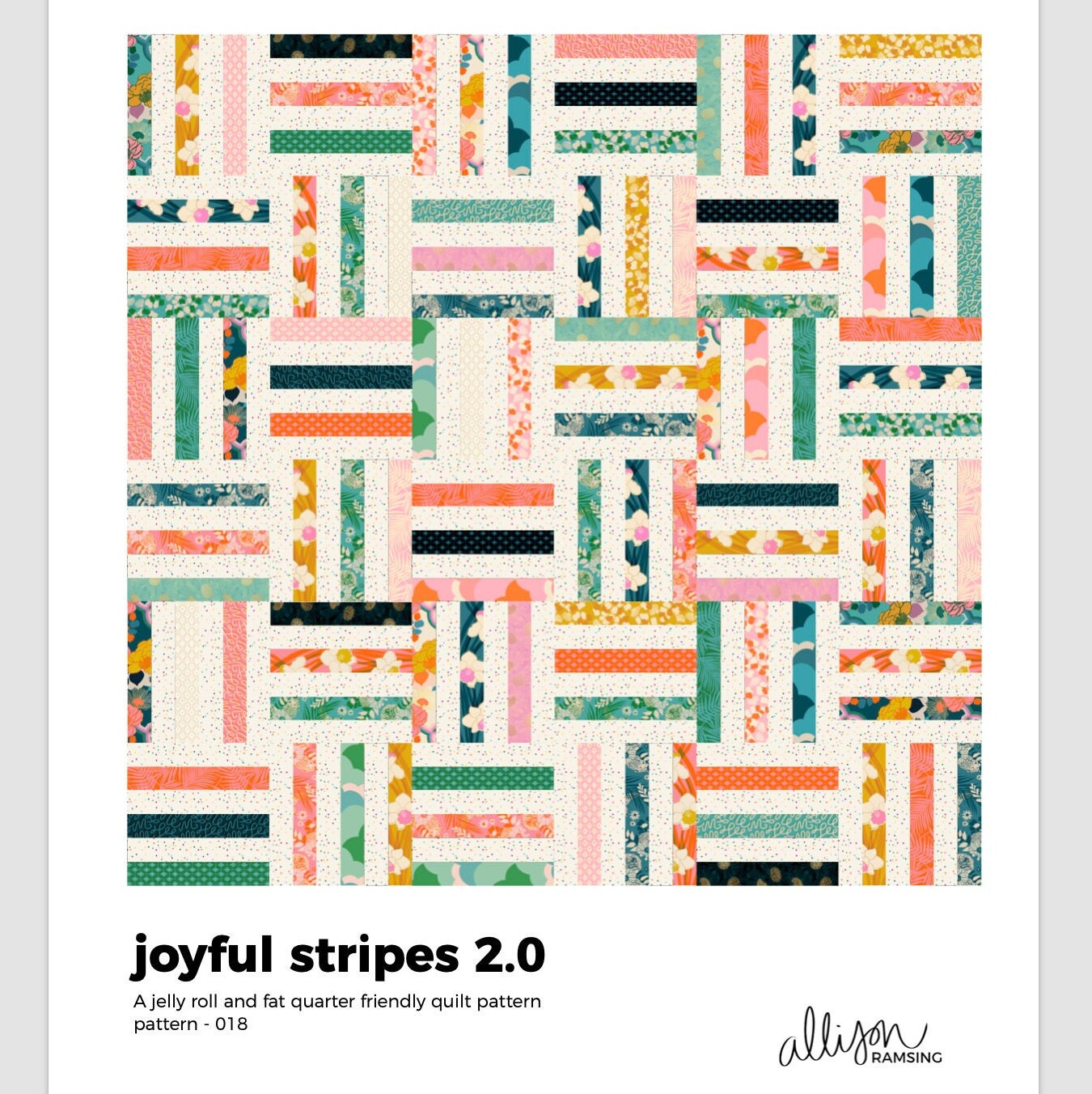 Joyful Stripes 2.0 Quilt Pattern PDF Download - Etsy