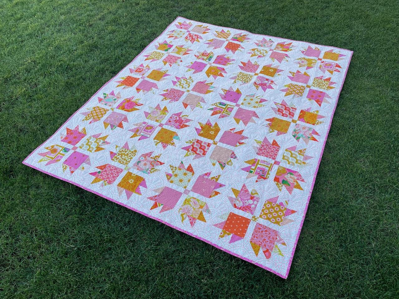 Charm Pack Bear Paw Quilt Pattern - PDF Download - Charm Pack Pattern ...
