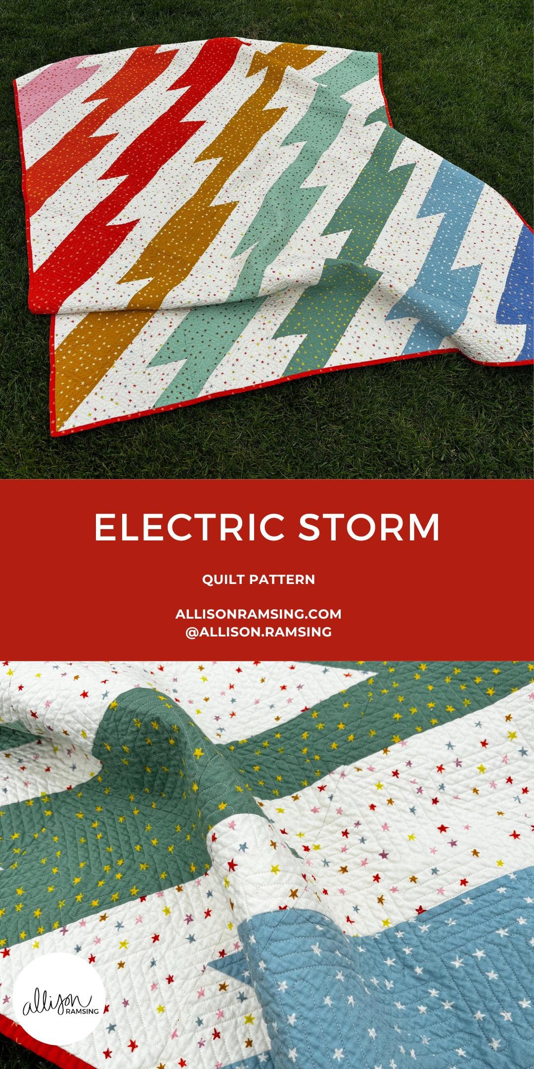 Electric Storm Quilt Pattern - PDF Download - Half Yard Quilt Pattern ...