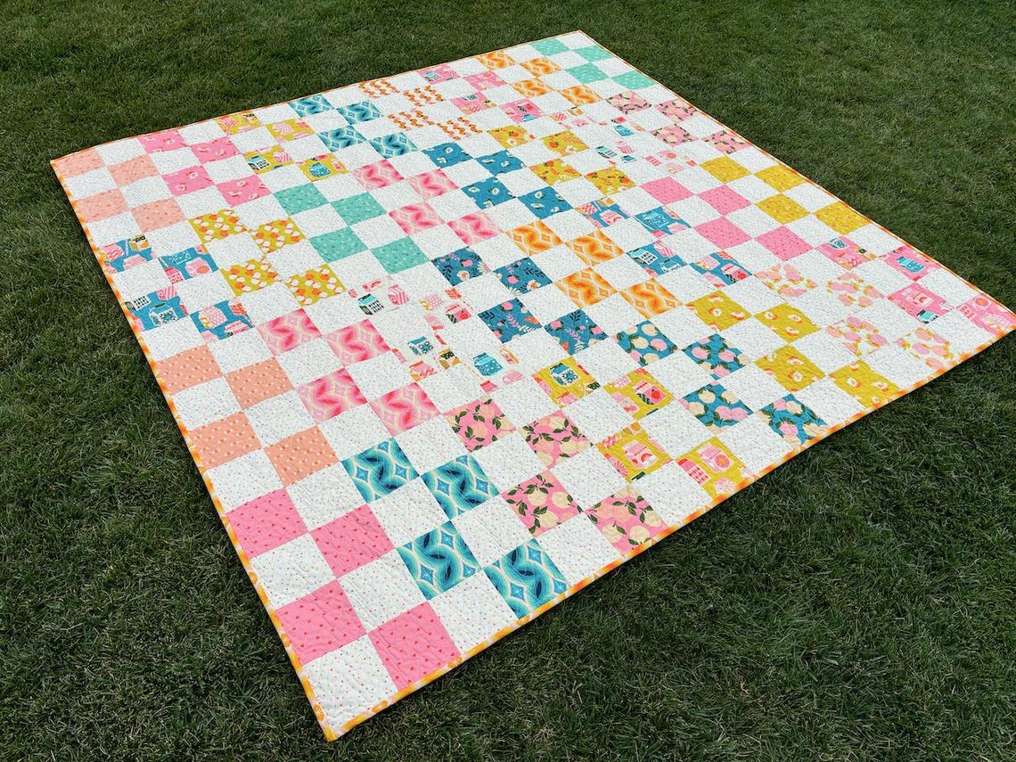 Layer Cake Squared Quilt Pattern - PDF Download - Layer Cake Quilt ...