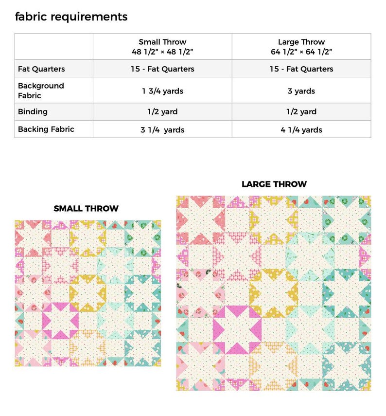 Go and Make Quilt Pattern - PDF Download - Fat Quarter Quilt Pattern ...