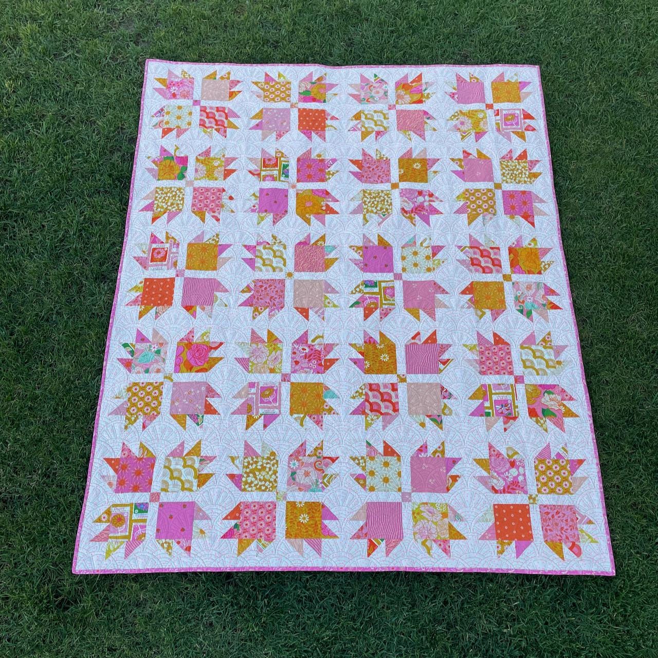 Charm Pack Bear Paw Quilt Pattern - PDF Download - Charm Pack Pattern ...