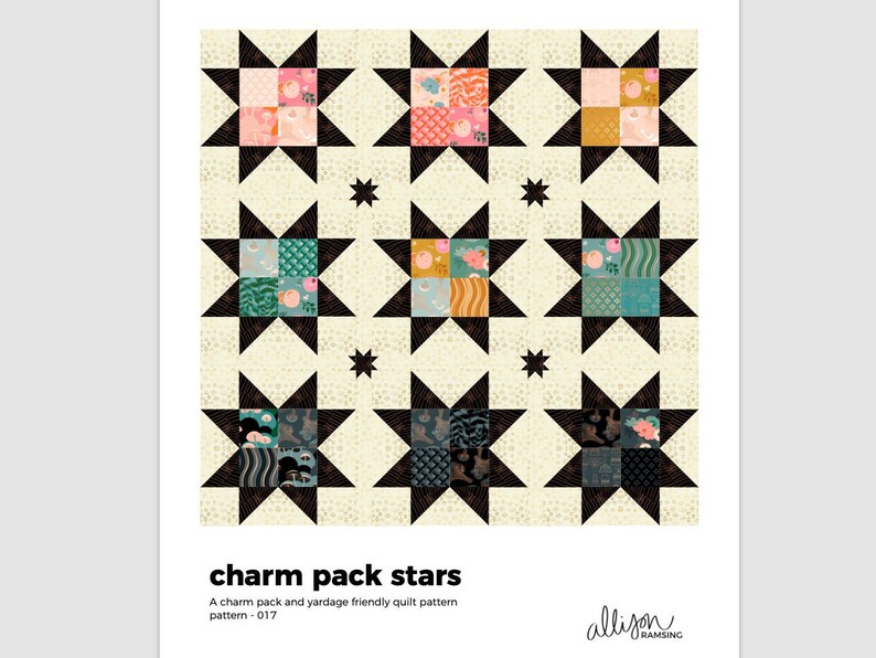 Charm Pack Stars Quilt Pattern PDF Download - Etsy
