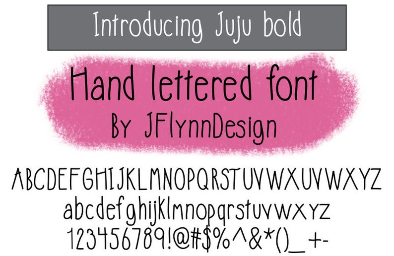 Juju Bold Hand Lettered Font (TTF Instant Download) - Etsy