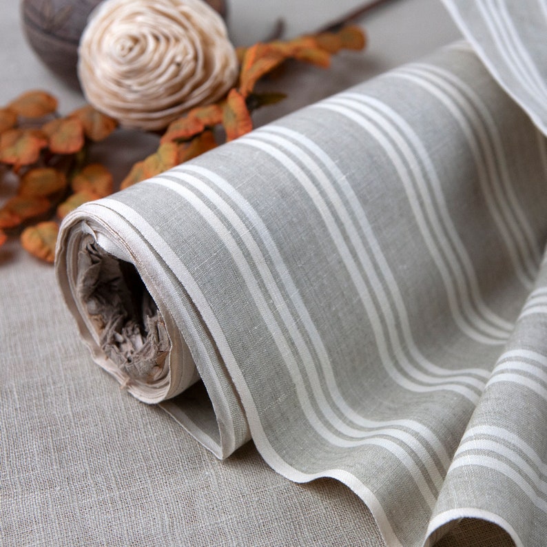 Natural Linen Fabric by the Yard 100% Pure Linen Fabrics in - Etsy