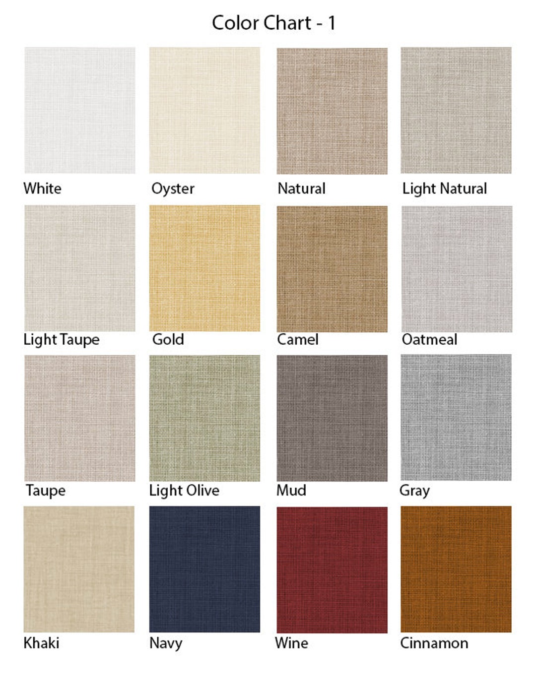 Natural Linen Fabric by the Yard, 100% Pure Linen Fabrics in Various ...