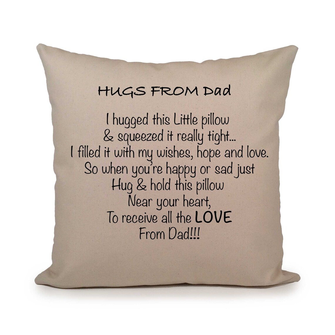 Hugs From Dad Throw Pillow Daughter Going Away Gift Dad - Etsy