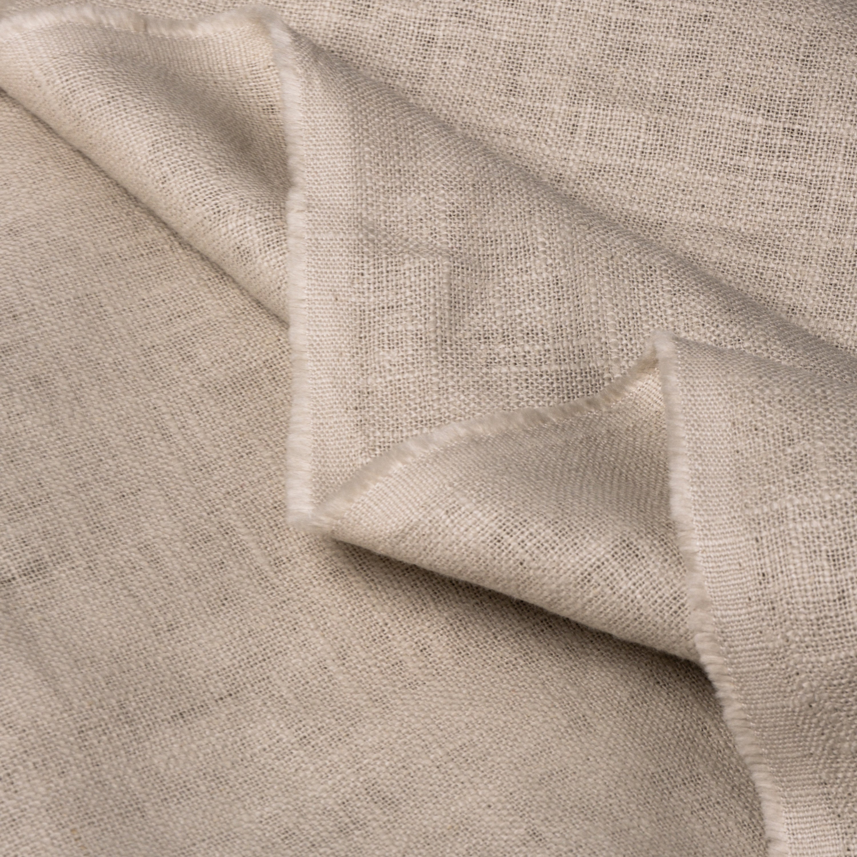 Natural Linen Taupe Fabric by the Yard, 100% Pure Linen Fabrics in ...