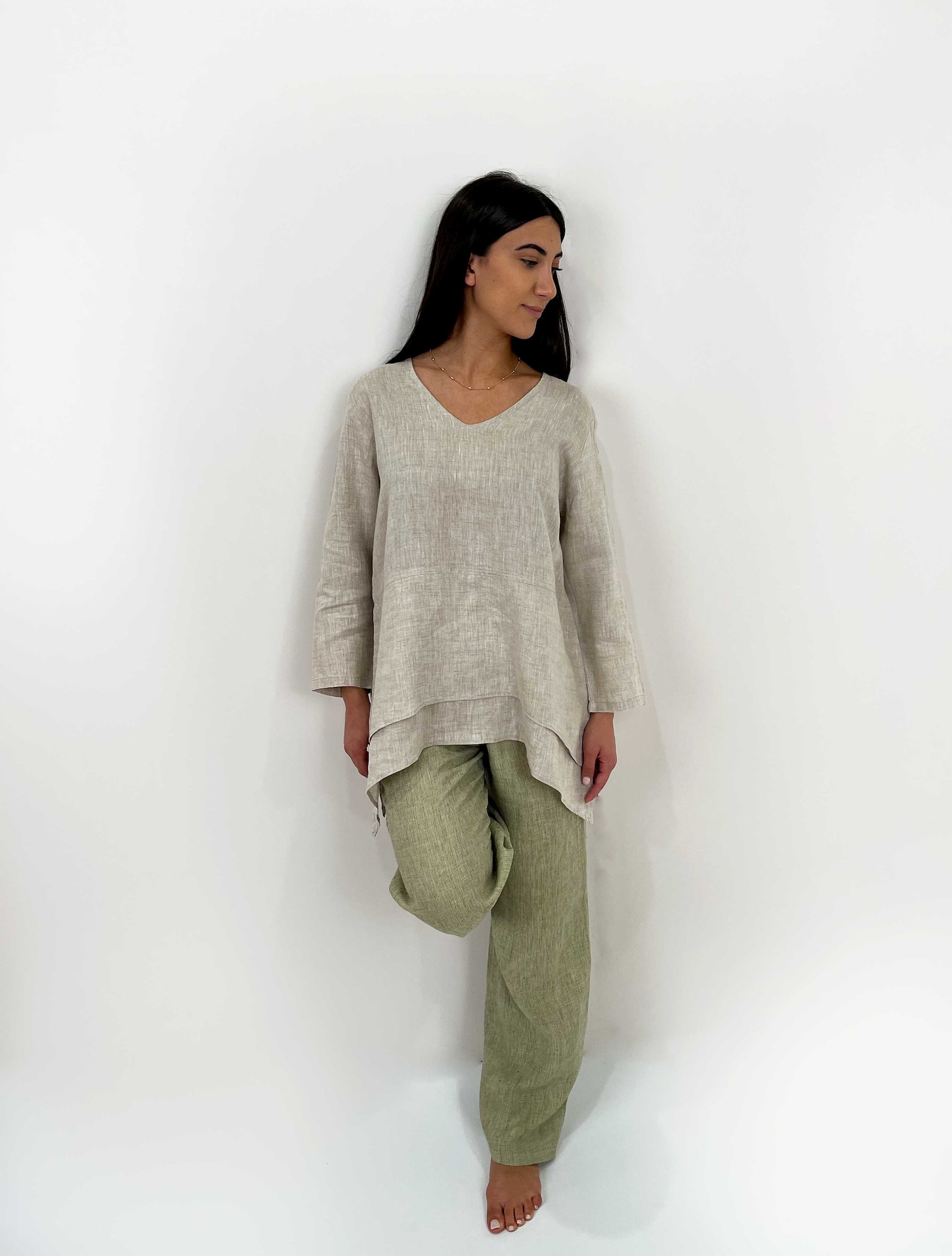 Natural Loose Linen Top, Handmade Clothing for Women, Natural Flax ...
