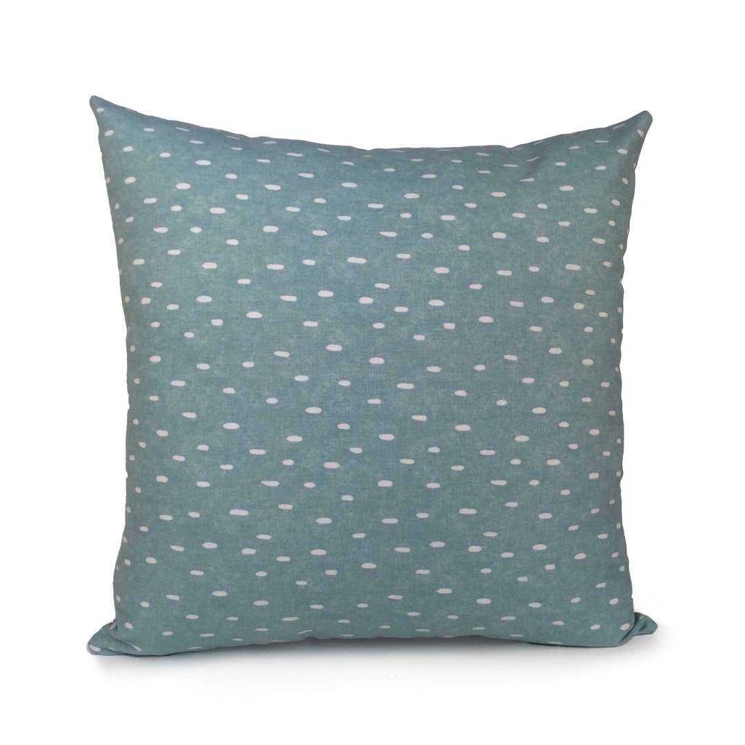 Cotton Dusty Blue Pattern Pillow, Linen Pillow Cover, Richloom Designer ...