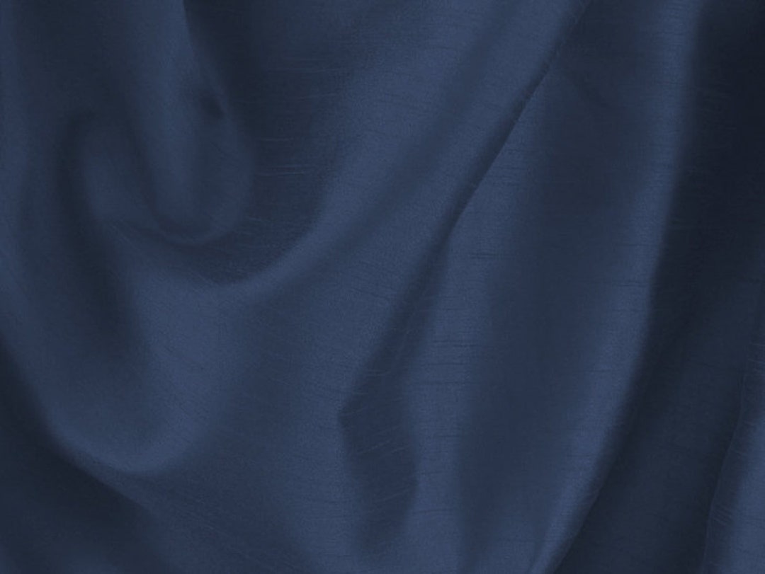 Navy Blue Silk Fabric, Trending Multi Purpose Silk Blend Fabric, Simple ...