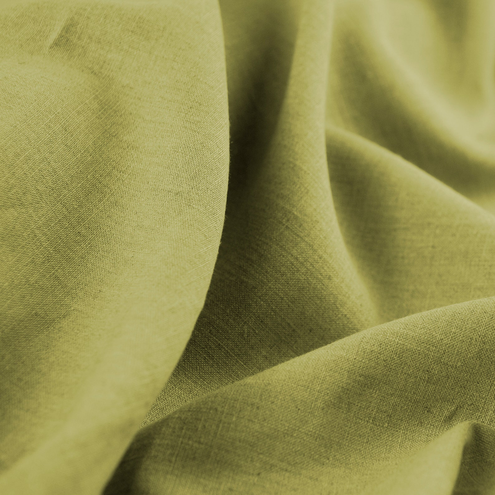 Natural Linen Yellow Green Fabric by the Yard 100% Linen - Etsy