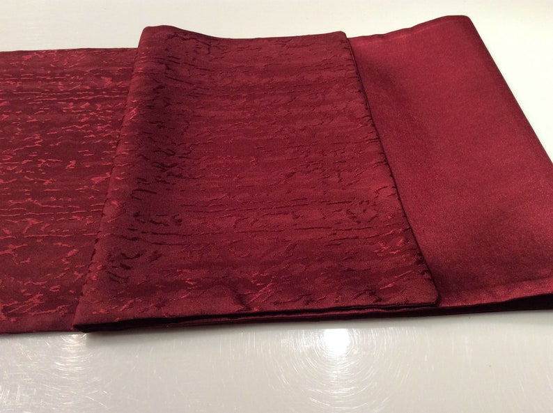 Cinnamon Color Satin Blend Table Runner Reversible | Dining Table ...