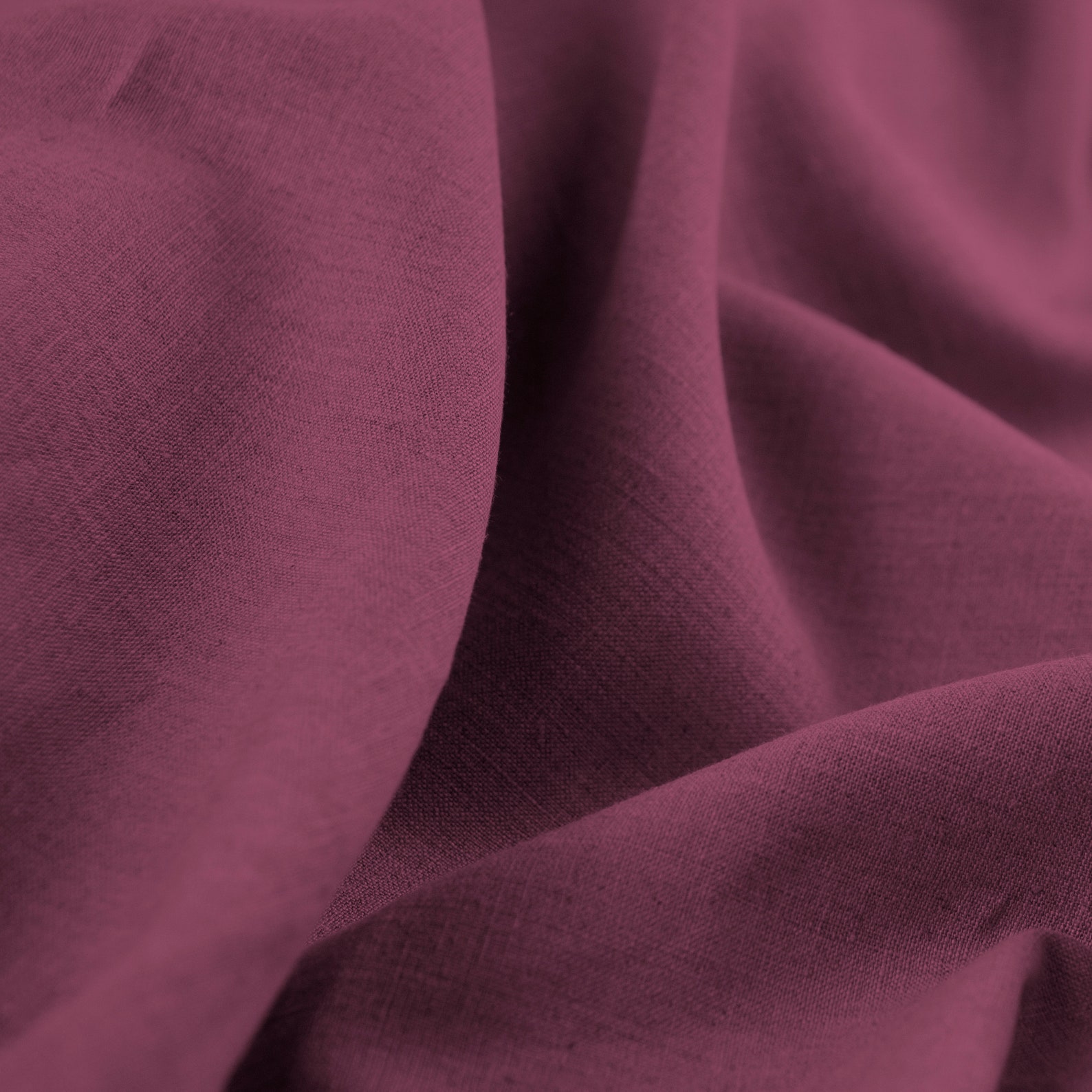 Plum Linen Fabric by the Yard 100% Pure Linen Fabrics in - Etsy