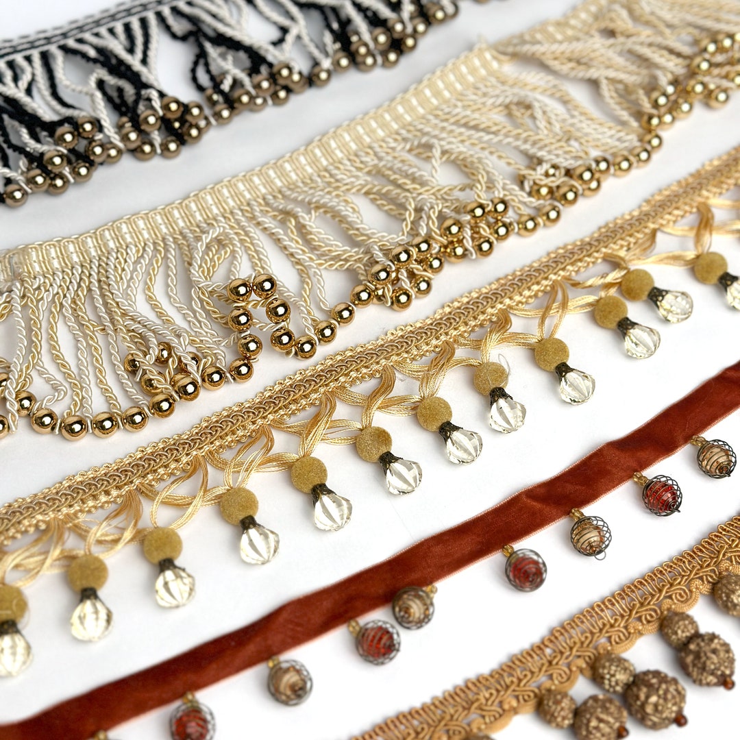 6 Yard of Curtain Fringe Trim Bundle | Home Decor | Classic | Cinnamon ...