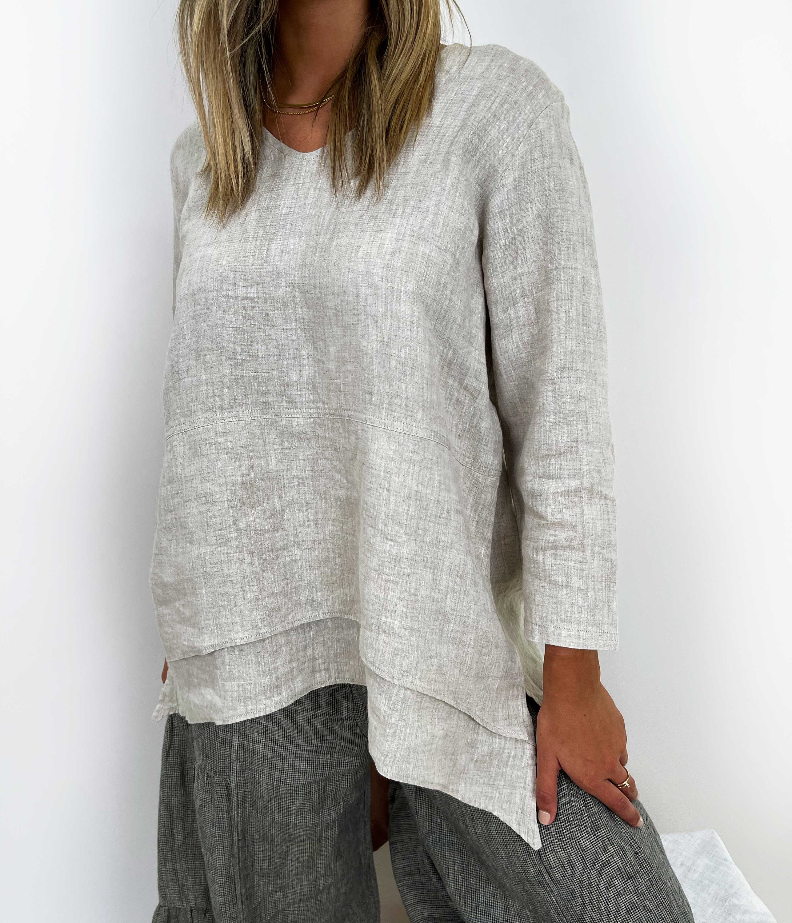 Natural Loose Linen Top, Handmade Clothing for Women, Natural Flax ...