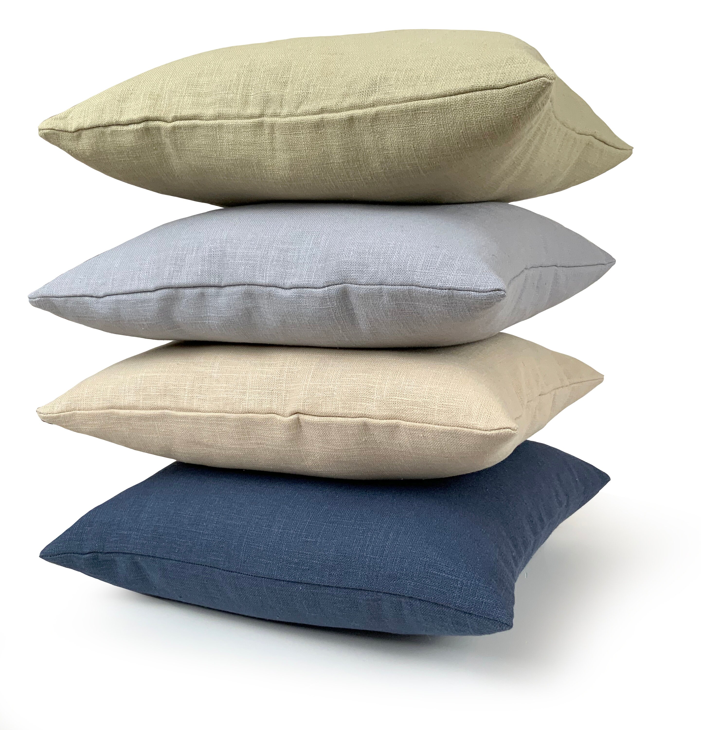 Multi-color Linen Decorative Pillow Cover Natural Linen - Etsy