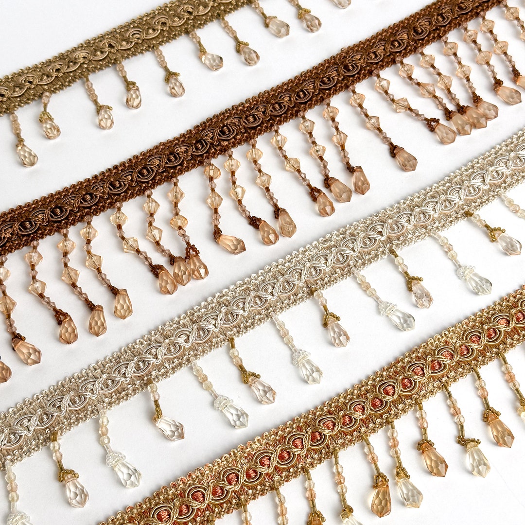 21 Yard of Curtain Fringe Trim Bundle | Home Decor | Classic | Tan ...