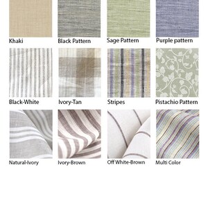 Natural Linen Multi Color Fabric by the Yard 100% Pure Linen - Etsy