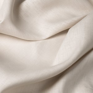 Natural Linen Sand Fabric by the Yard, 100% Linen Fabrics in Colors ...