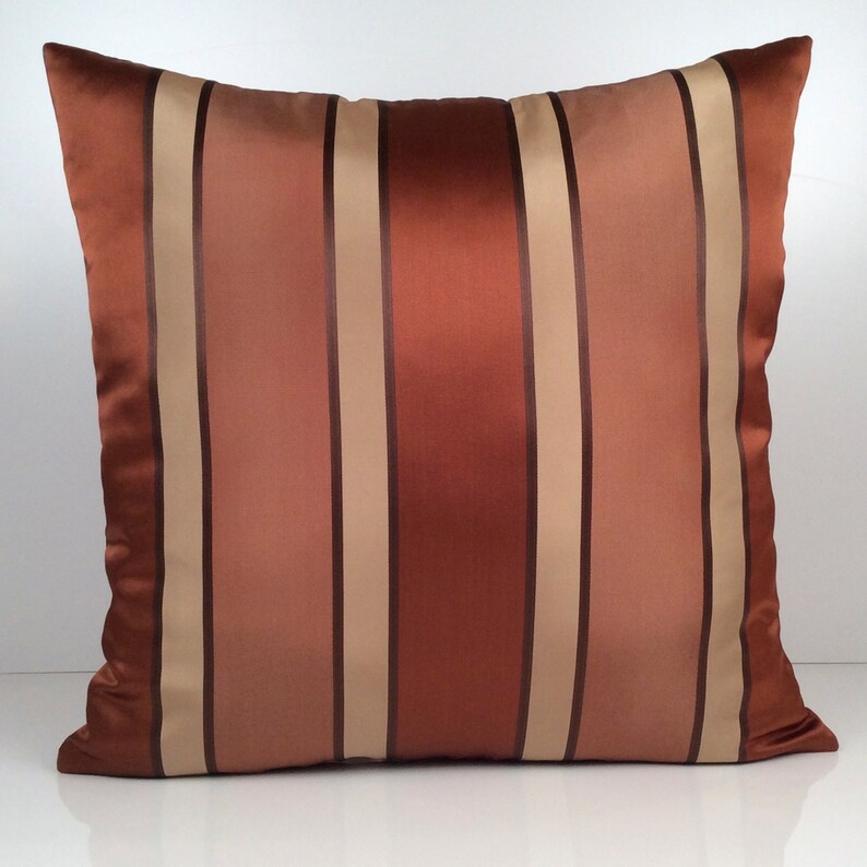 Cinnamon Copper and tan Pillow Throw Pillow Cover Decorative | Etsy