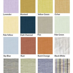 Natural Linen Multi Color Fabric by the Yard, 100% Pure Linen Fabrics ...