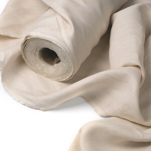 Natural Linen Sand Fabric by the Yard, 100% Linen Fabrics in Colors ...