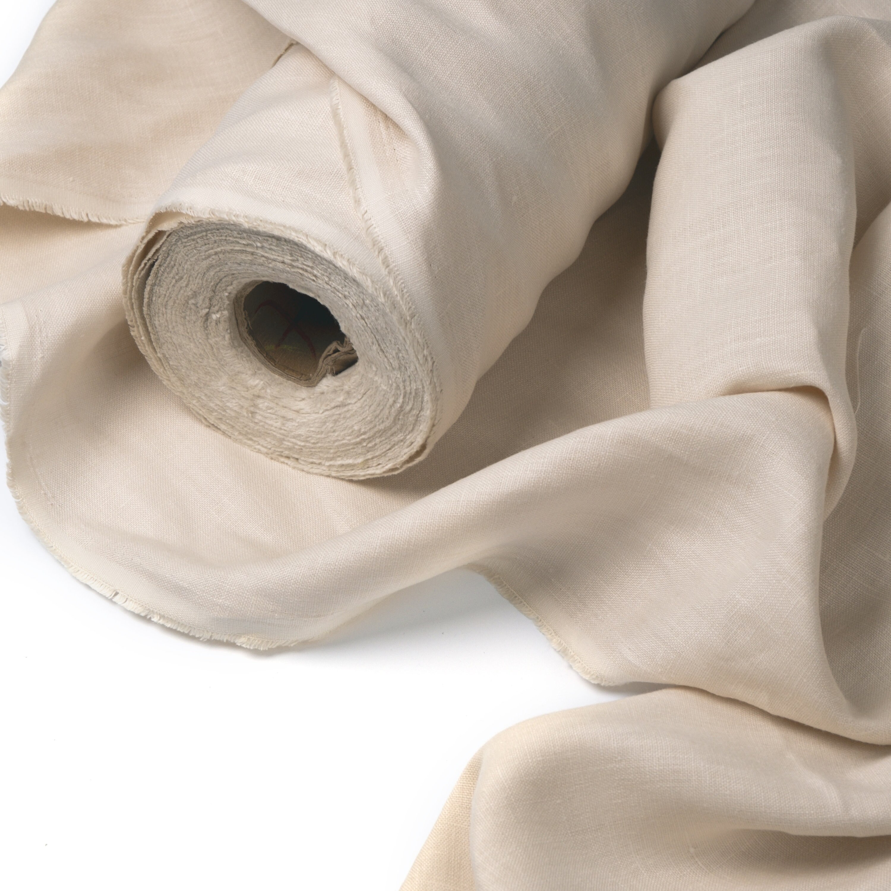 Natural Linen Sand Fabric by the Yard, 100% Linen Fabrics in Colors ...