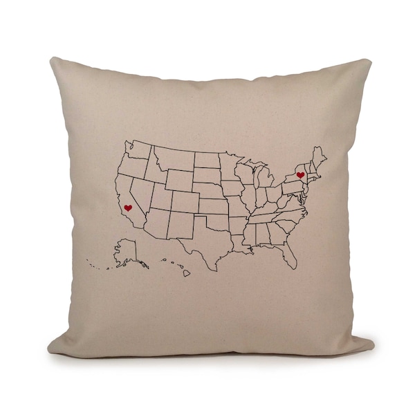 Us Map Pillow - Etsy
