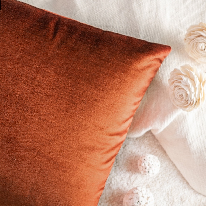 Cinnamon Copper Rust Orange Decorative Throw Pillow Cover - Etsy