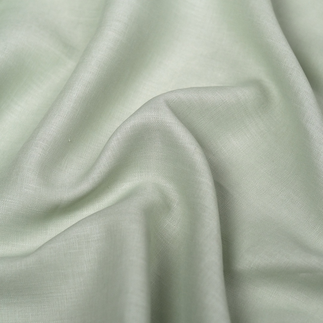 Natural Linen Pastel Green Fabric by the Yard, 100% Pure Linen Fabrics ...