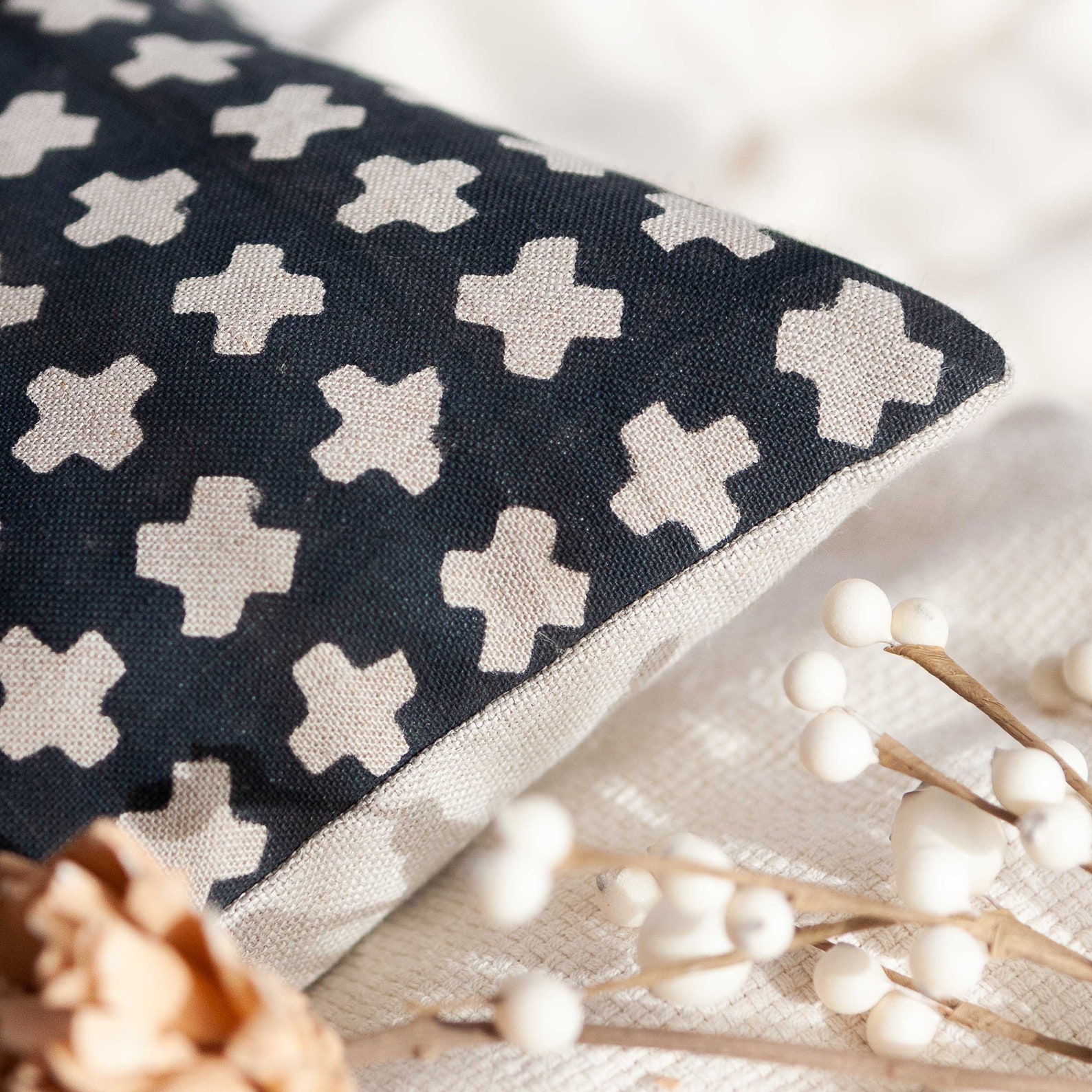 Bastideaux Bogo in Midnight, Decorative Designer Throw Pillow Covers ...
