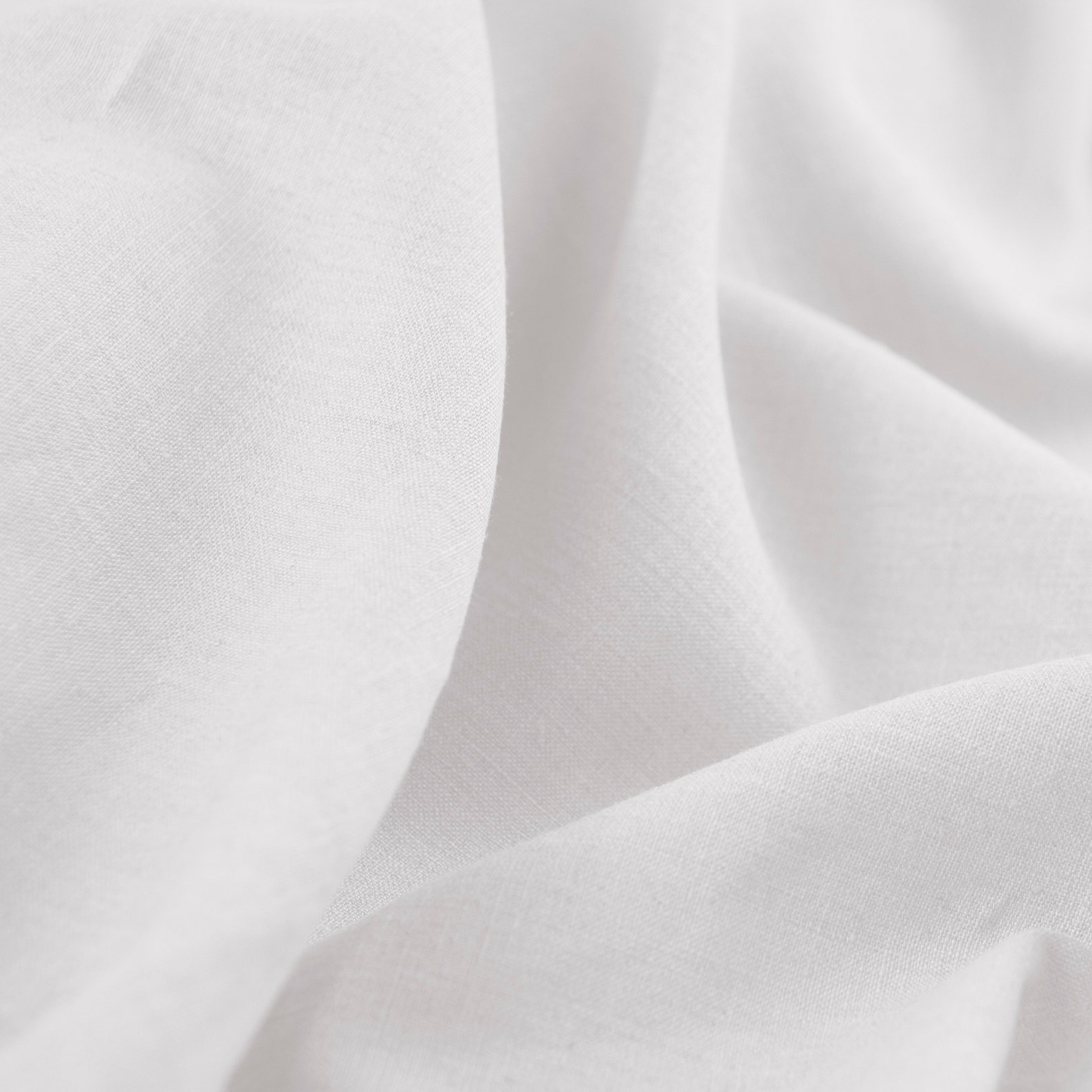 Natural Linen White Fabric by the Yard, 100% Pure Linen Fabrics in ...