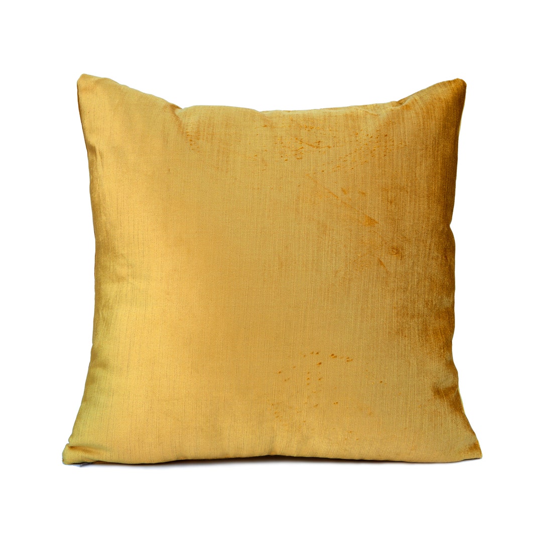 Bright Yellow Cushion Covers, Throw Pillow Cover, Decorative Velour ...