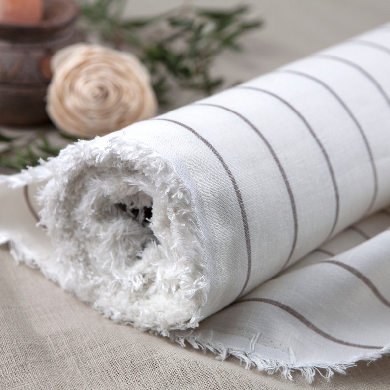 Natural Linen Fabric by the Yard 100% Pure Linen Fabrics in - Etsy