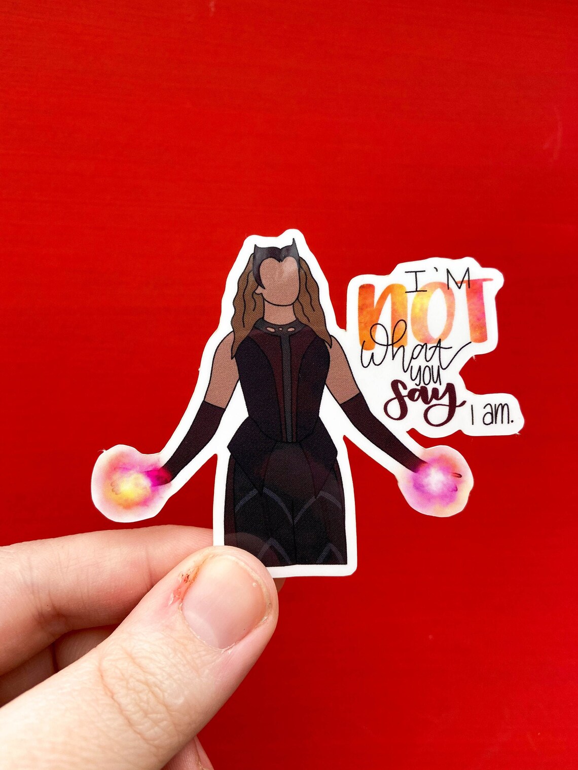 Scarlet Witch Sticker - WATERPROOF - Etsy