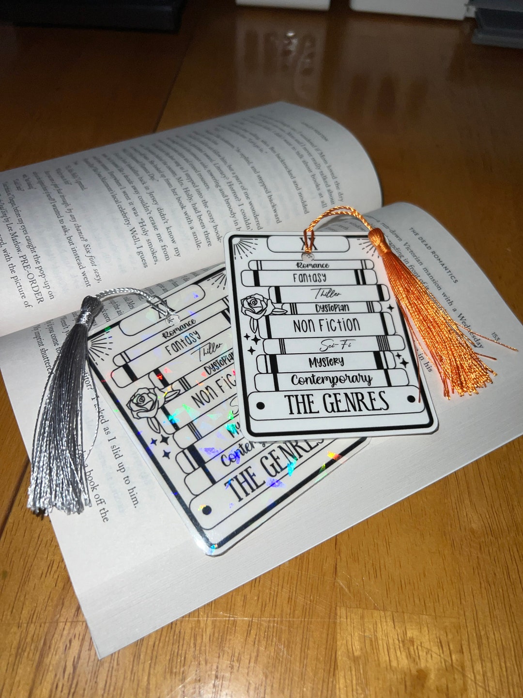 The Genres Bookmarks - Etsy