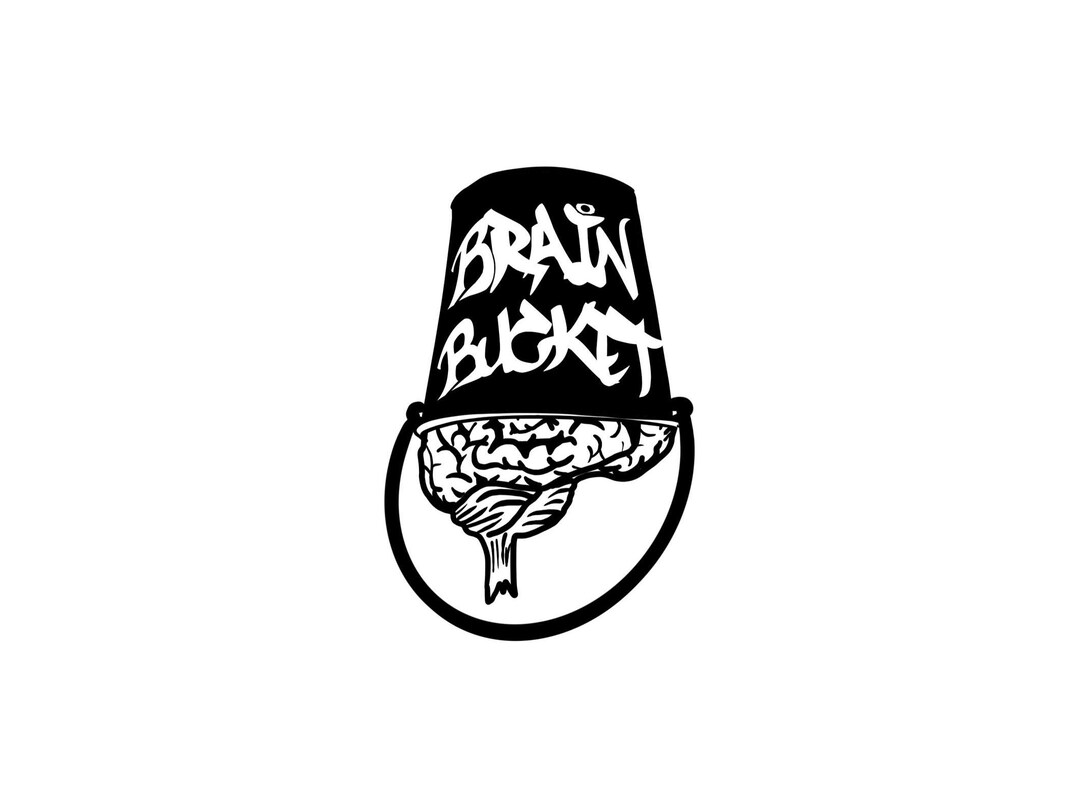 Brain Bucket Vinyl Sticker / Skateboard Sticker / Helmet Sticker ...
