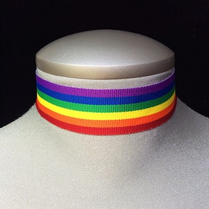 Gay Pride Jewelry, Gay Pride Necklace, Rainbow Choker, Pride Fest ...