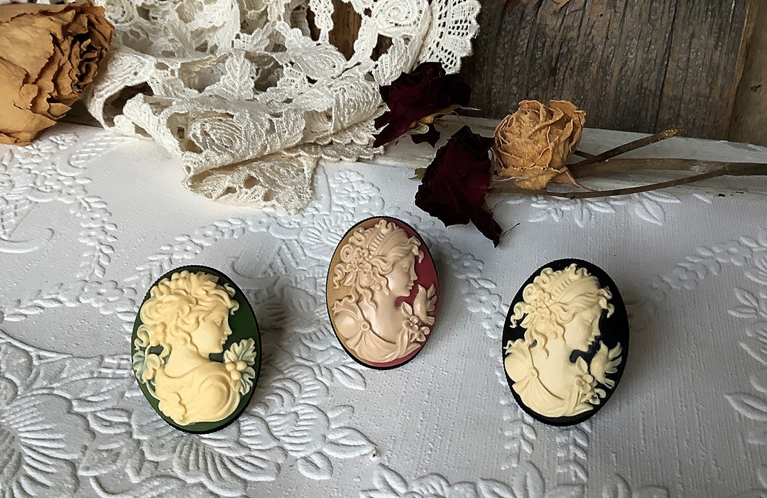 Classic Cameo Ring, Cosplay Jewelry, Portrait Ring, Lady Cameo Ring ...