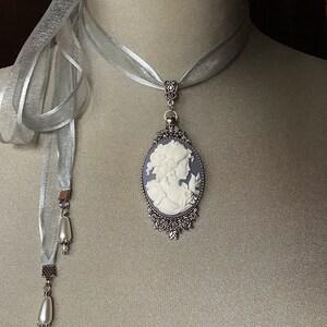 Cameo Necklace, Cameo, Necklace, Cameo Pendant, Silver Necklace ...