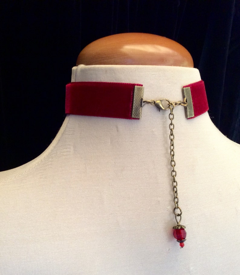 Red Velvet Choker Red Choker Velvet Choker Red Necklace - Etsy