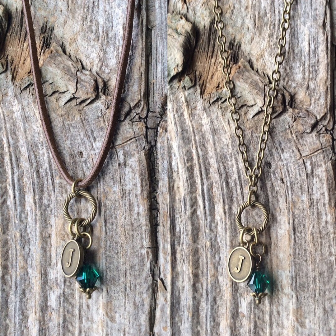 May Birthstone Necklace, May Birthday Gift, Emerald Birthstone, Gift ...