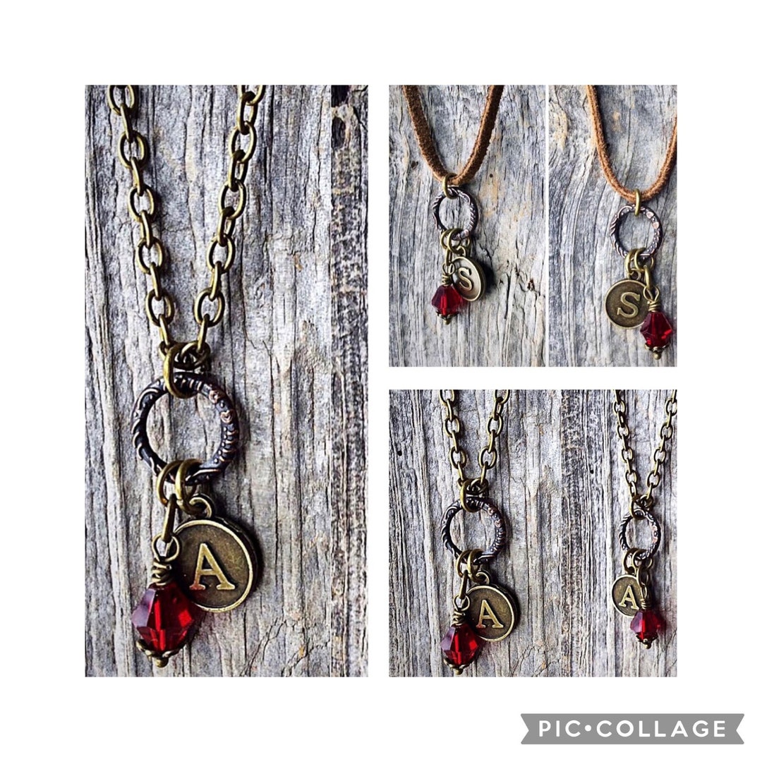 Ruby Crystal Necklace, July Birthstone, Ruby Jewelry, Gift for Her ...