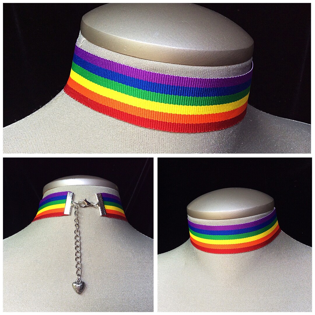Gay Pride Jewelry, Gay Pride Necklace, Rainbow Choker, Pride Fest ...