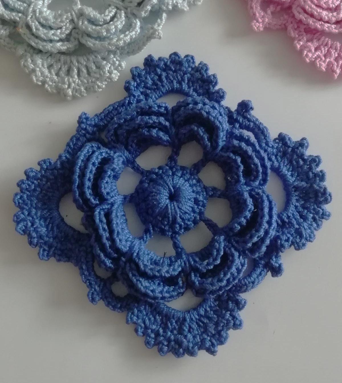 Crochet Flower Pattern PDF, Layered Flower, Flower Decoration, Crochet ...