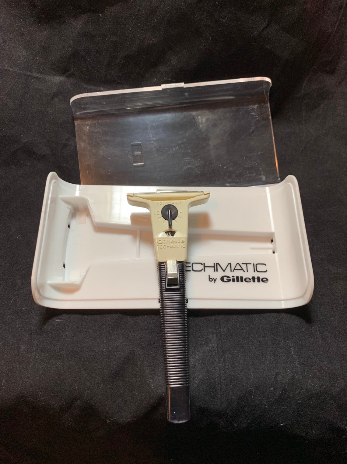 Vintage Gillette Techmatic Razor With Plastic Storage Case, Gillette's ...