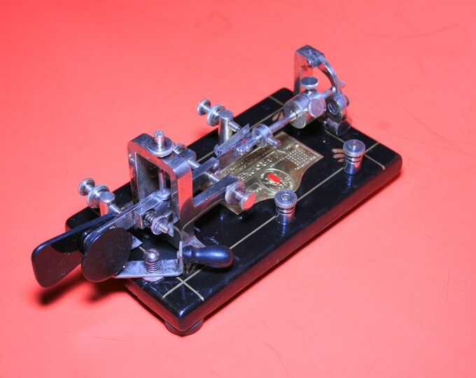1926 Vibroplex Original Telegraph Key SN 96604, Black Base, Gold ...