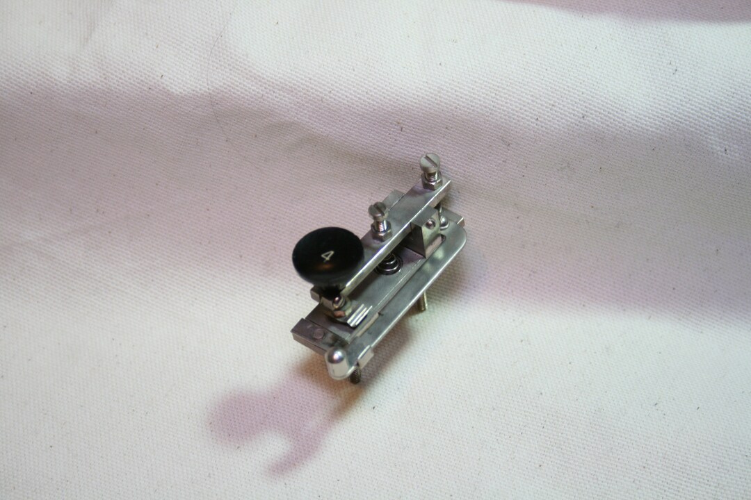 Vintage J H Bunnell Miniature Telegraph Key, Model 6B, Button Number 4 ...